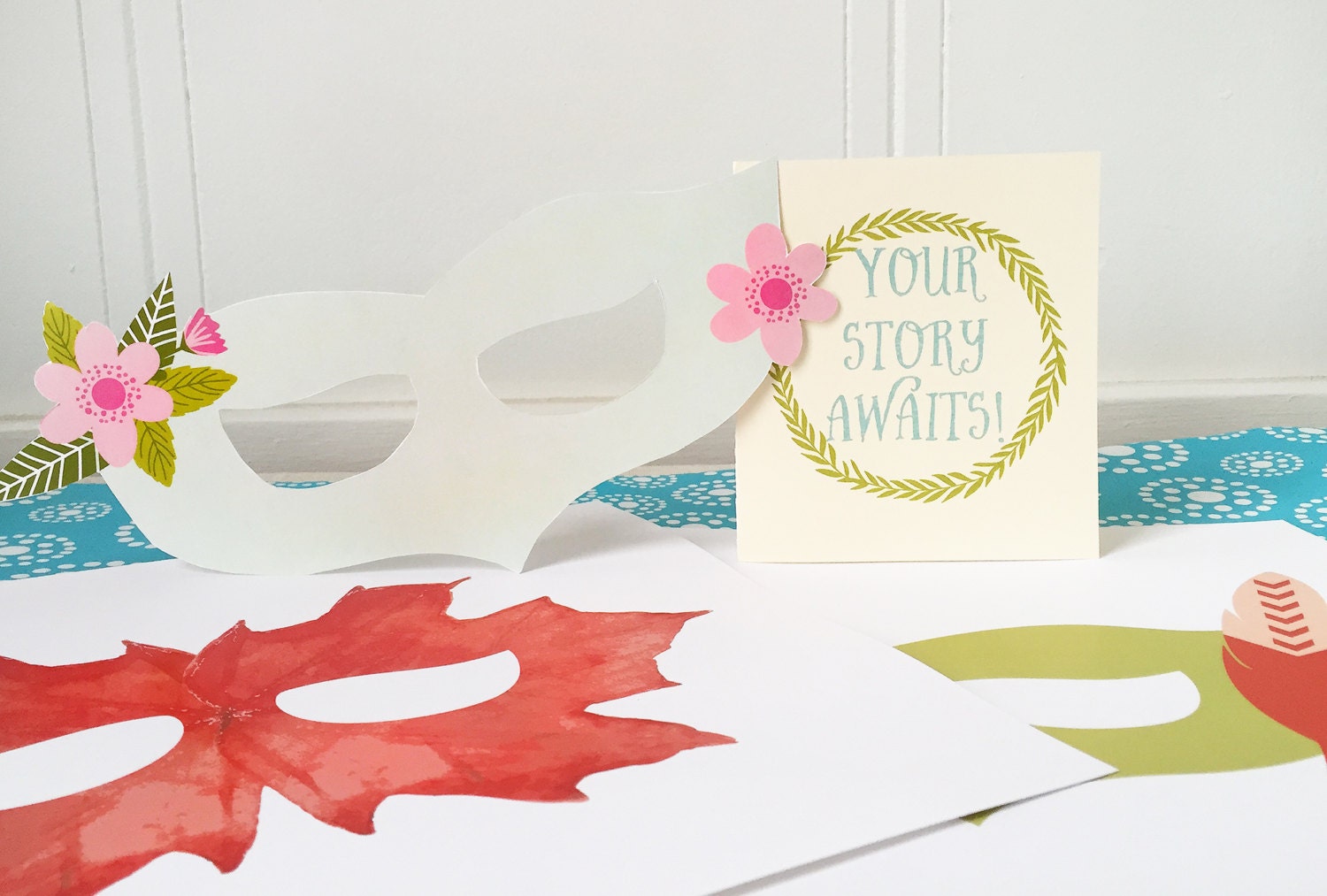 3 Printable Paper Fairy Mask Flower Masks, Kids Costumes, Feather Masks ...