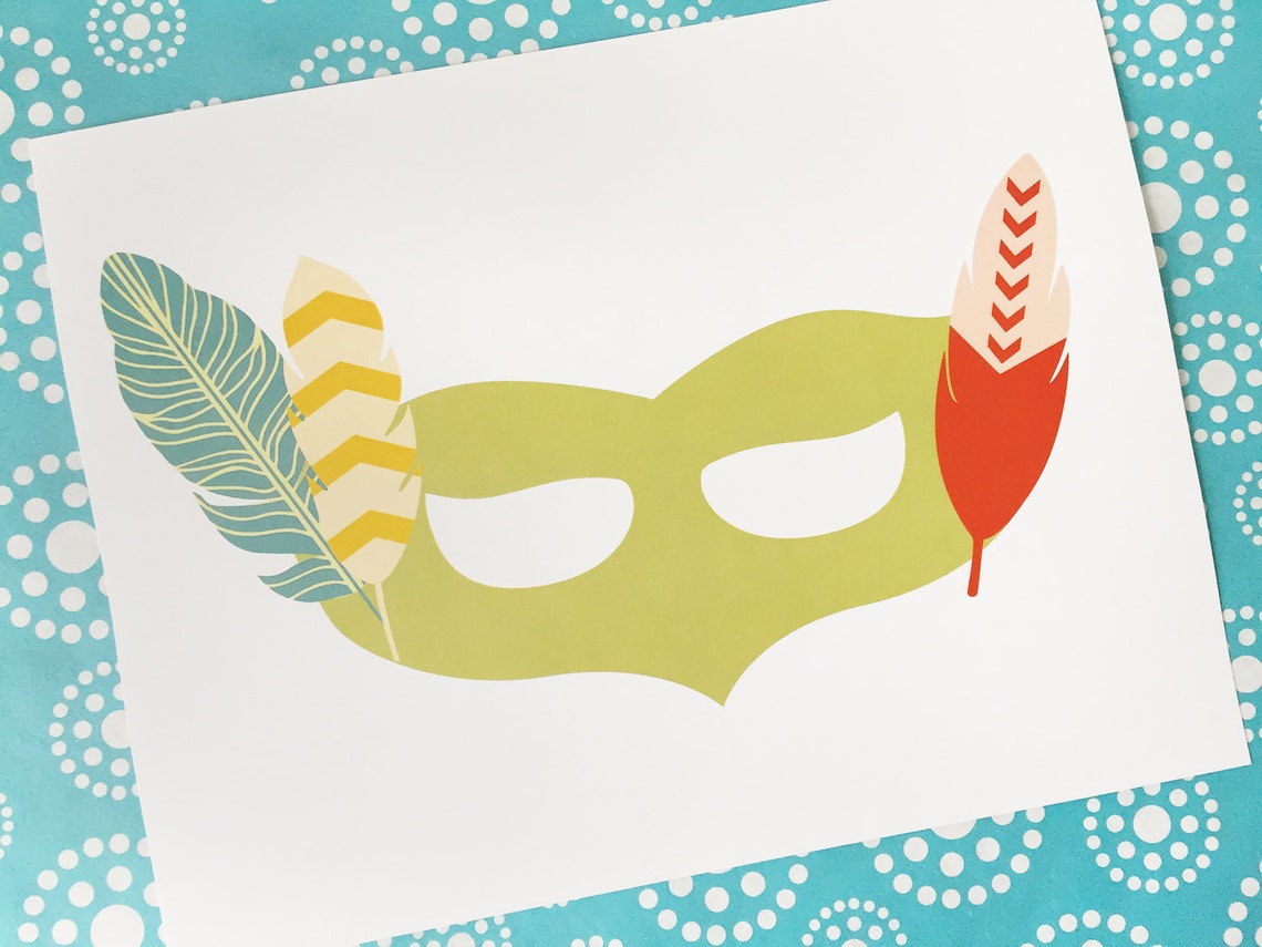3 Printable Paper Fairy Mask Flower Masks, Kids Costumes, Feather Masks ...