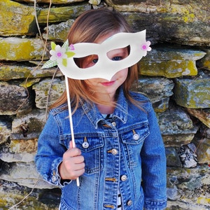 3 Printable Paper Fairy Mask Flower Masks, Kids Costumes, Feather Masks ...