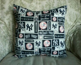 Baseball Pillow Babe Ruth New York Yankees Burlap Cotton Throw Pillow ...