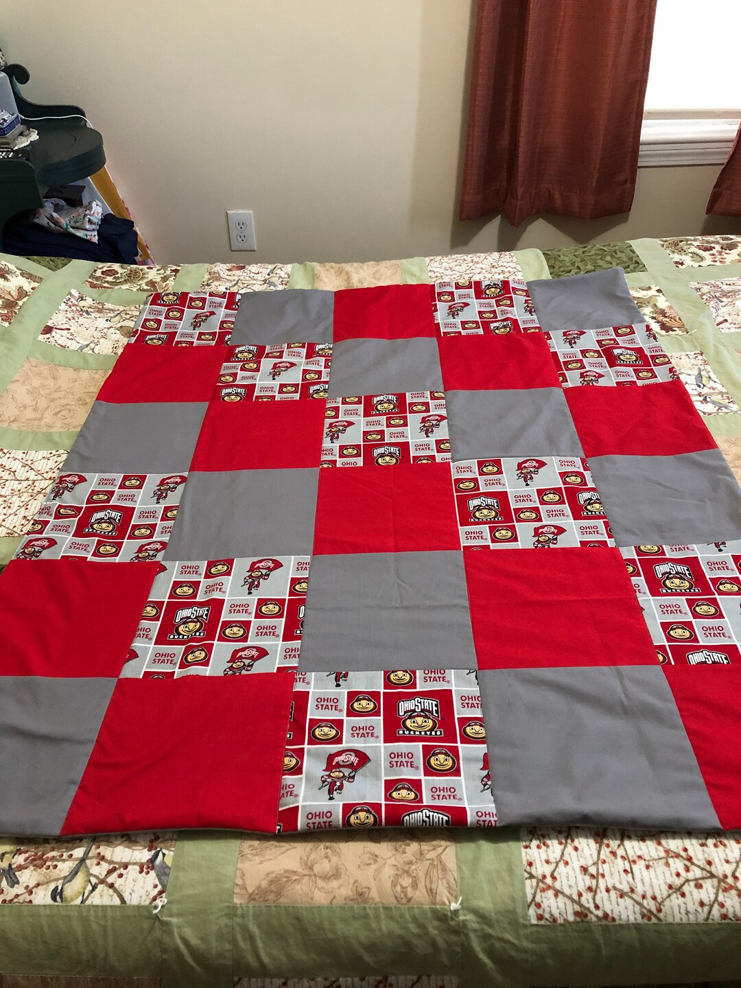 Ohio State Baby Quilt - Etsy