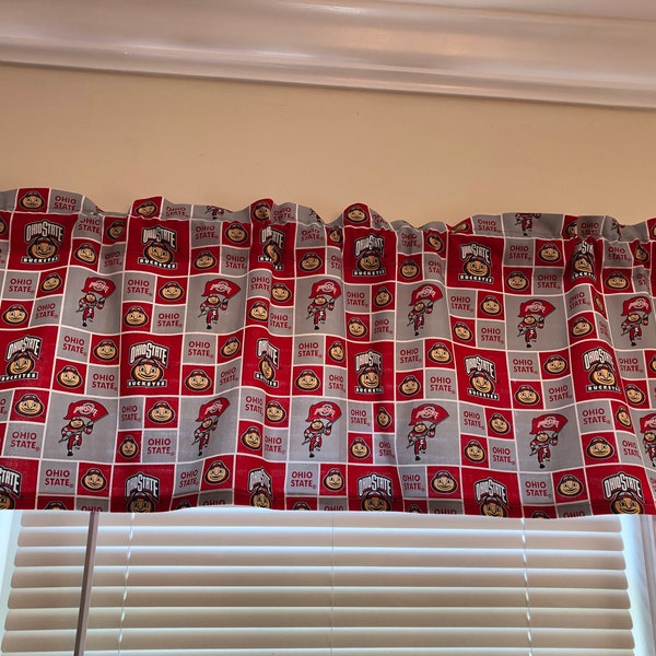 Ohio State Buckeye Curtain Valances - Etsy