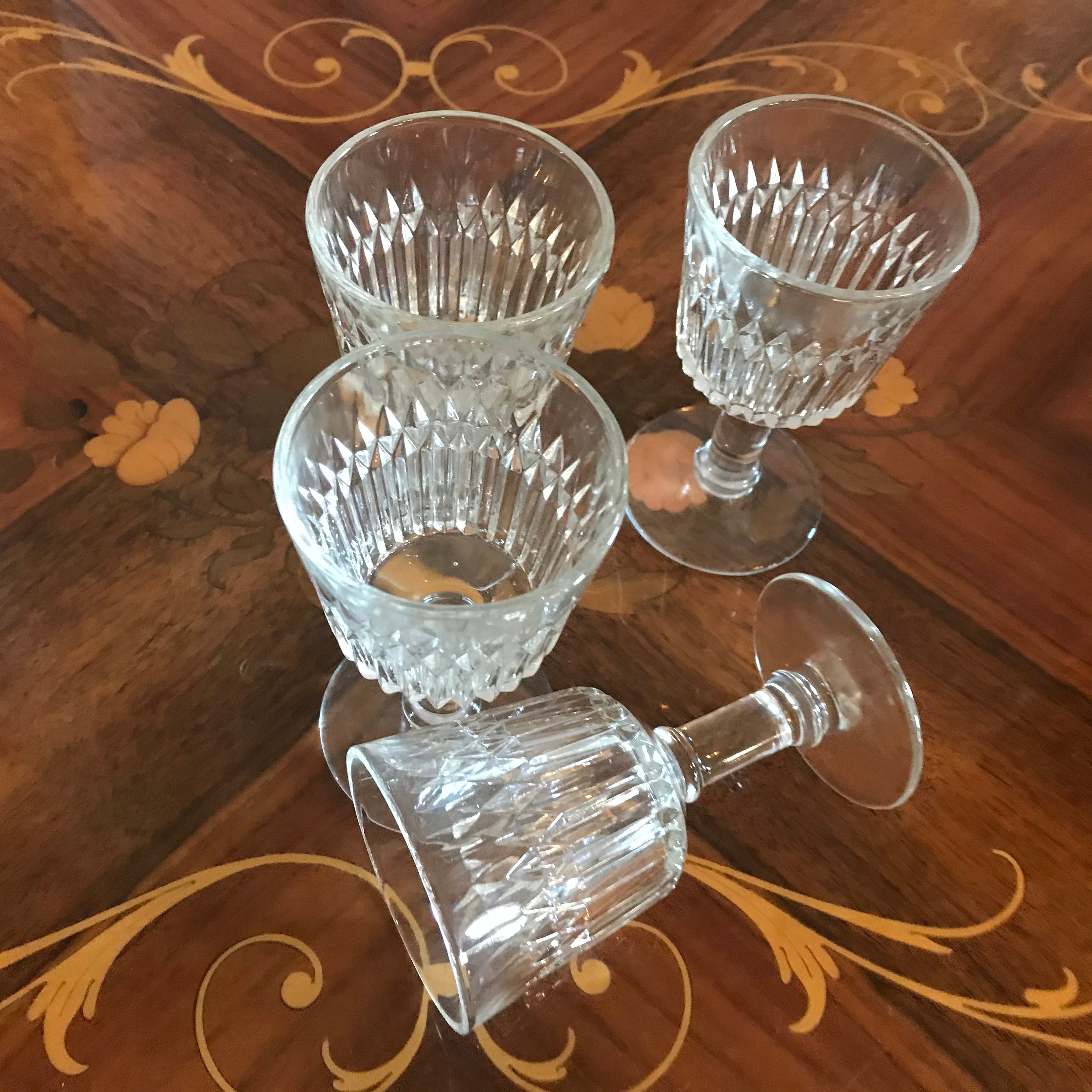 Vintage Set of 4 Sherry Glasses or Cordials Crystal Clear | Etsy