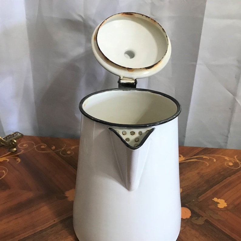 Vintage Enamelware Coffee Pot Cowboy Coffee Pot Camping Pot - Etsy