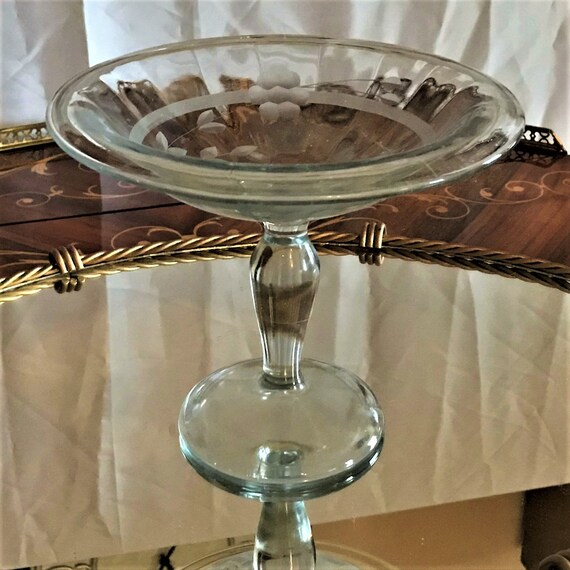 Art & Collectibles Beautiful Small Cut Glass Footed Compote ...