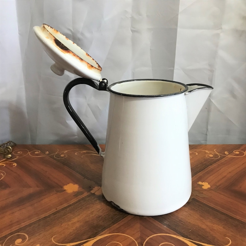 Vintage Enamelware Coffee Pot Cowboy Coffee Pot Camping Pot - Etsy