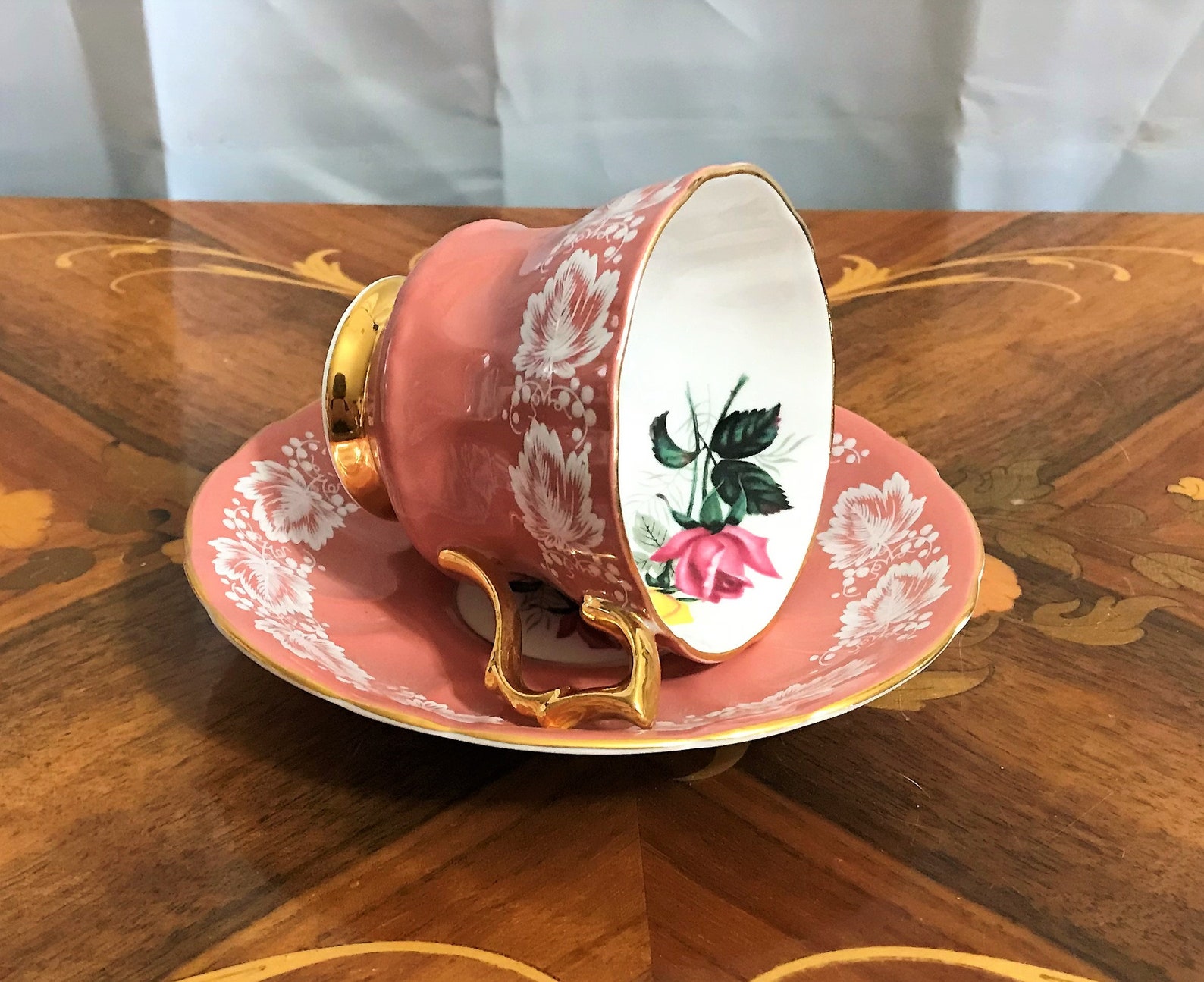 Vintage Cup and Saucer Set Royal Windsor Fine Bone China - Etsy