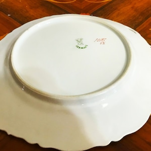 Antique Victorian Hand Painted Plate With Flowers, Germany Marked on ...