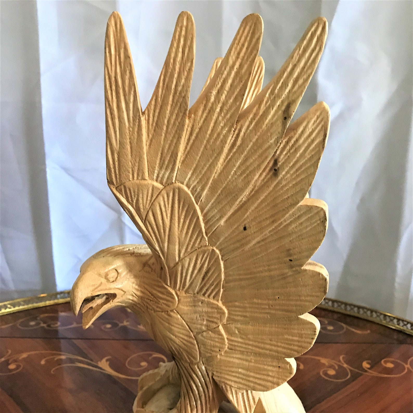 Vintage Hand Carved Wooden American Eagle Bald Eagle Home - Etsy