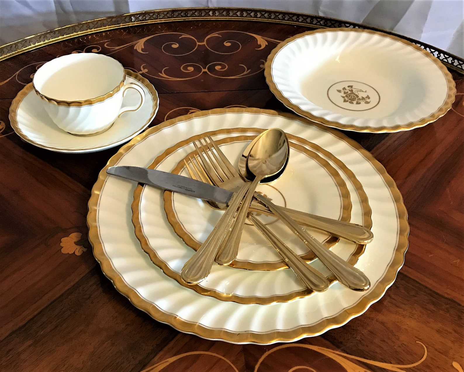 Mid Century Minton Bone China Made in England 22K Gold Trim | Etsy