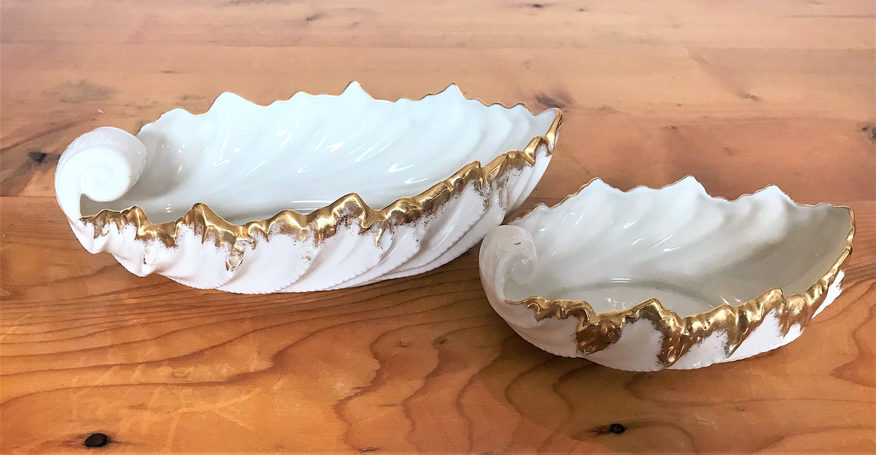 Vintage Lenox Shell Shaped Bowls With Gold Trim Green Back - Etsy.de