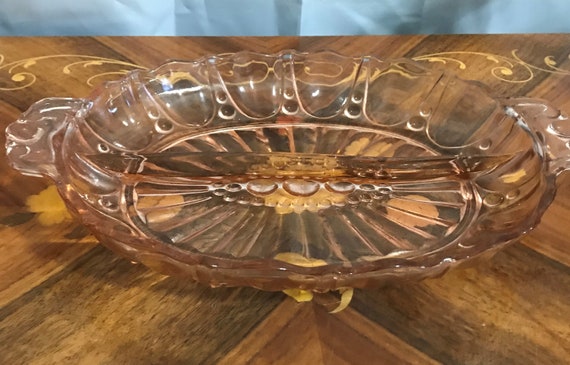 Vintage Pink Depression Glass Divided Relish Plate Oyster And Etsy vintage-pink-depression-glass-divided-relish-plate-oyster-and-etsy