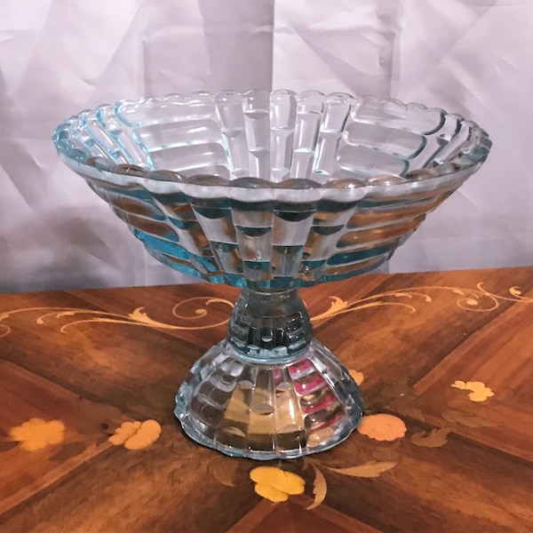 Blue Glass Compote - Etsy