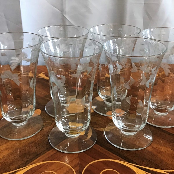 Footed Water Glasses - Etsy