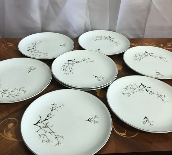 Eight MCM Universal Potteries BALLERINA MIST Bread Plates - Etsy
