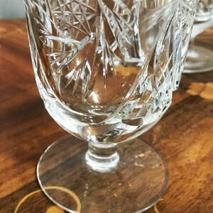 Seven Low Profile Cut Crystal Wine or Water Glasses - Etsy