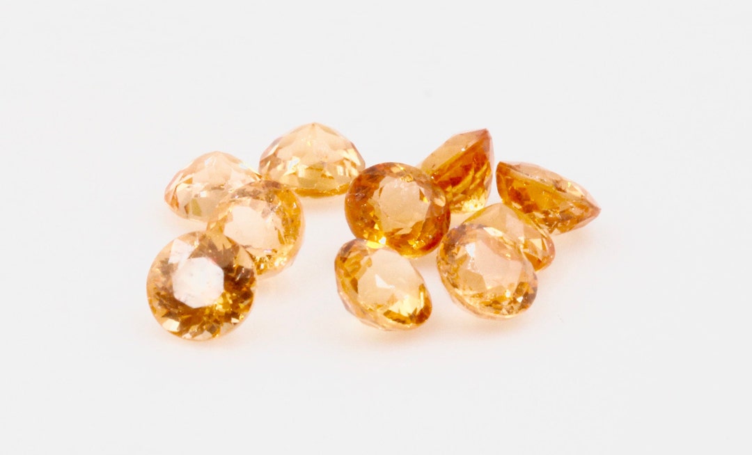 Natural Spessartine Garnet Loose Orange Garnet Round Natural Orange ...