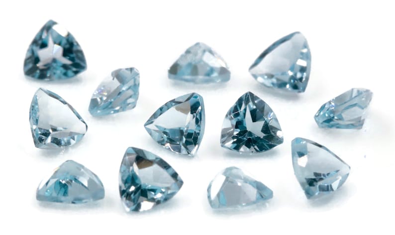 Natural Blue Topaz Gemstone Genuine Blue Topaz Faceted - Etsy