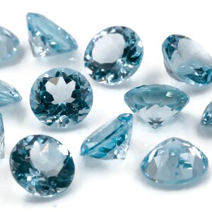 Natural Blue Topaz Gemstone Genuine Blue Topaz Faceted - Etsy