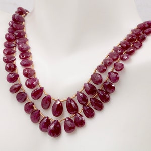 Genuine Ruby Beads Ruby Bead Necklace Ruby Gemstone Beads Ruby - Etsy
