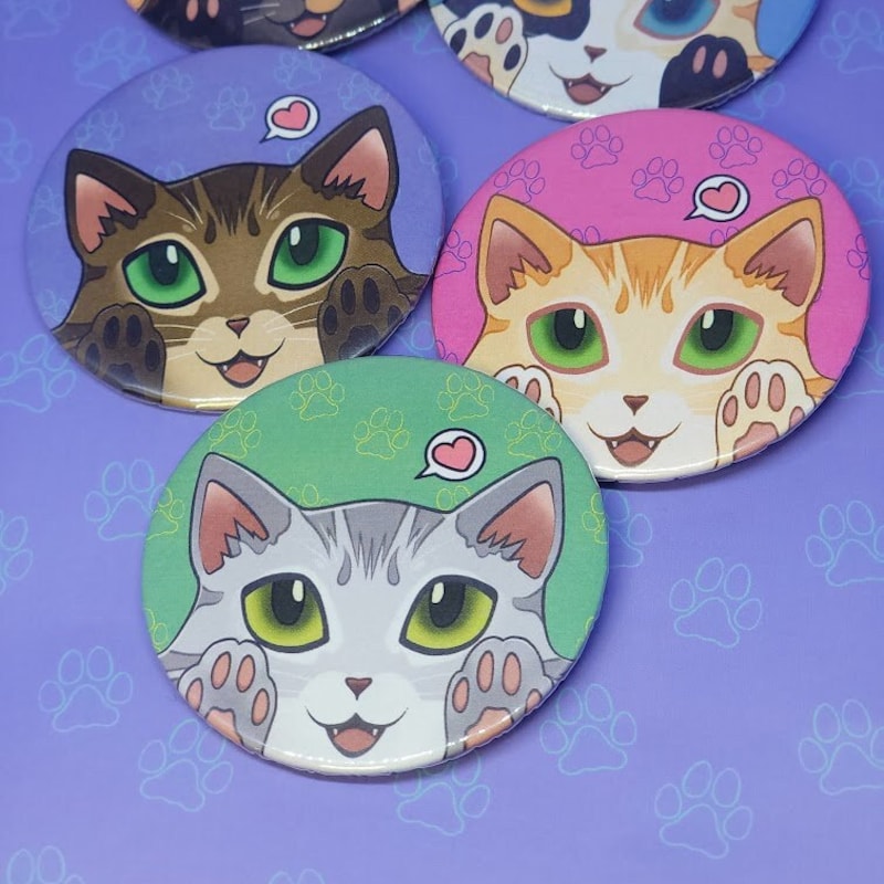 Cat Buttons - Etsy