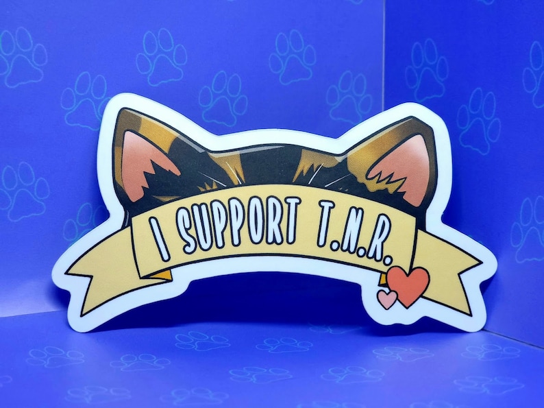 Cat-cute-matte Sticker Trap Neuter Return TNR Support - Etsy