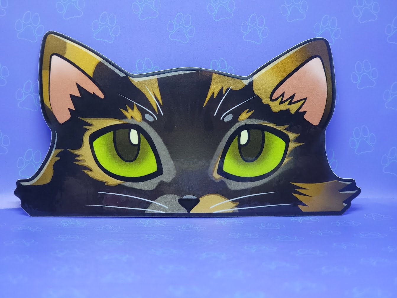 Cat-window-peeker Cat Peeking Sticker |cat Face Sticker| Calico ...