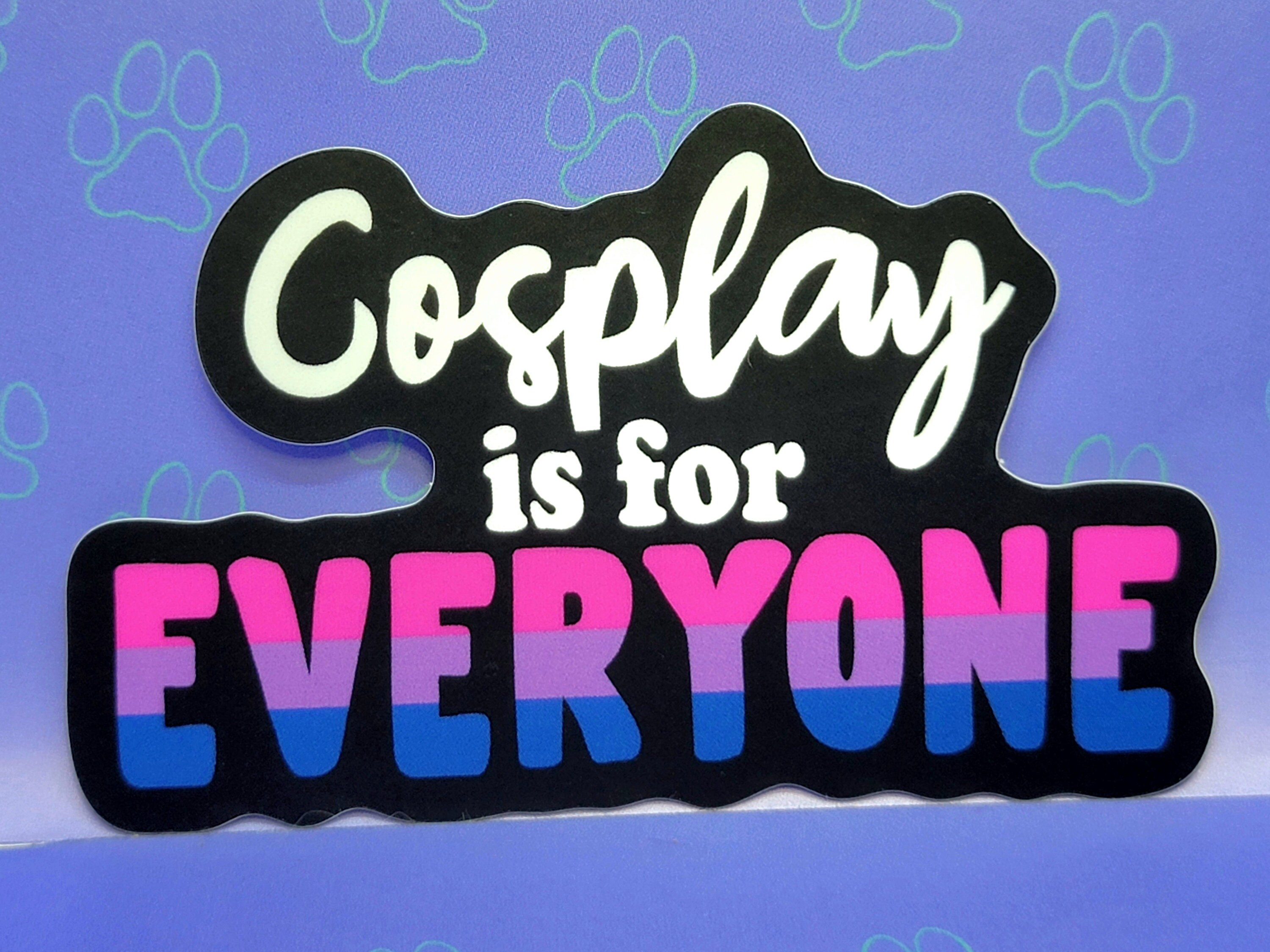 Cosplay-cute-pride-matte Sticker cosplay is for Everyone Pride Flag ...