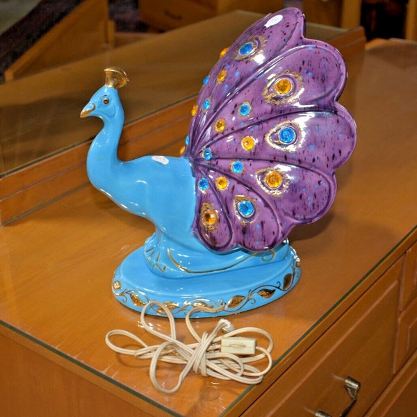 Peacock Lamp - Etsy
