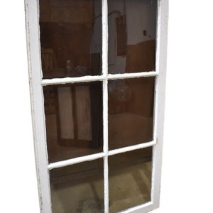 Antique 6 Pane Farmhouse Window Pane, White Frame - Etsy