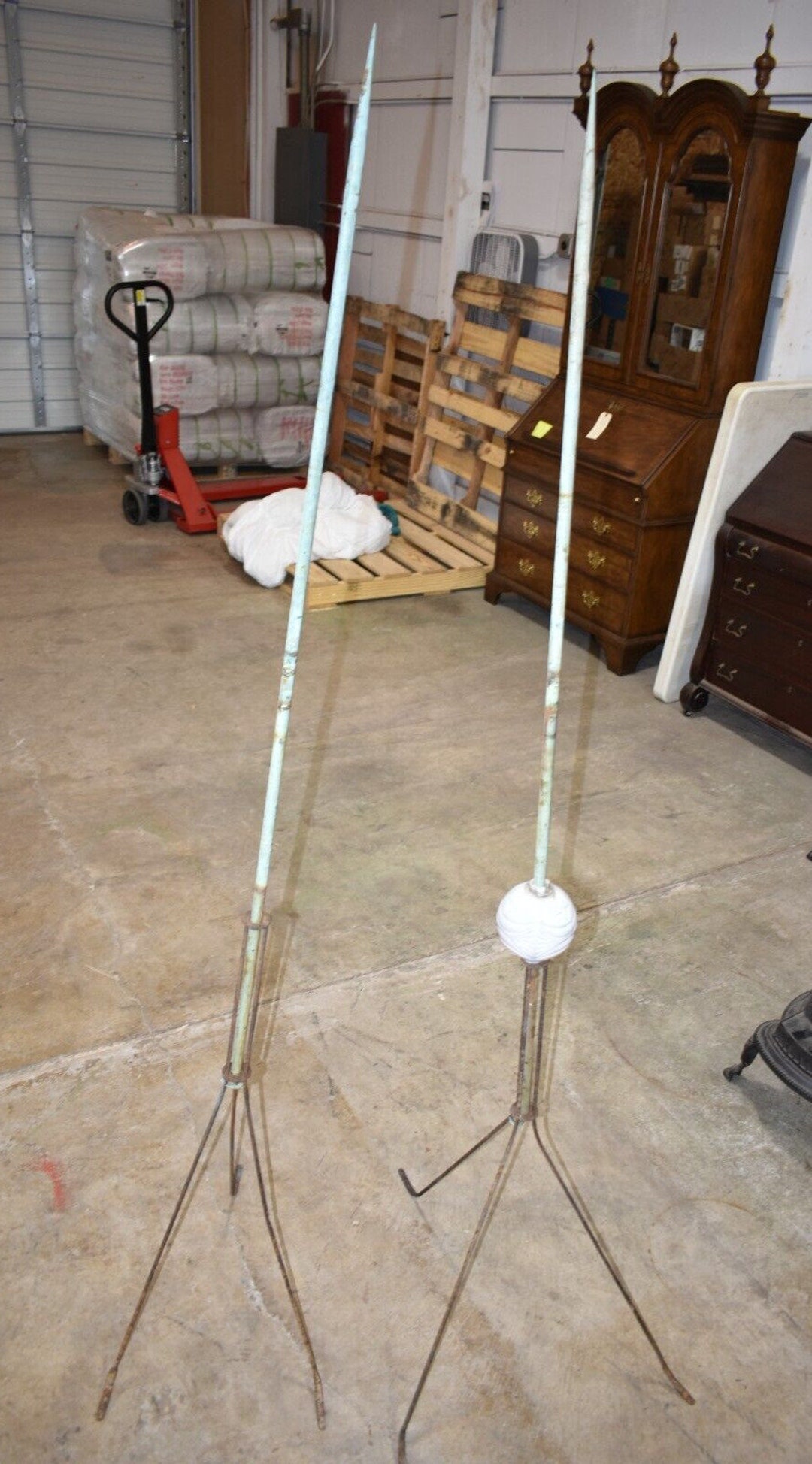 Antique Copper Lightning Rods a Pair - Etsy