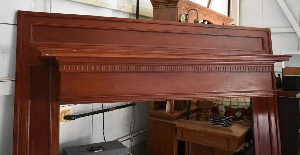 Large Antique Fireplace Mantel Scranton Pennsylvania - Etsy