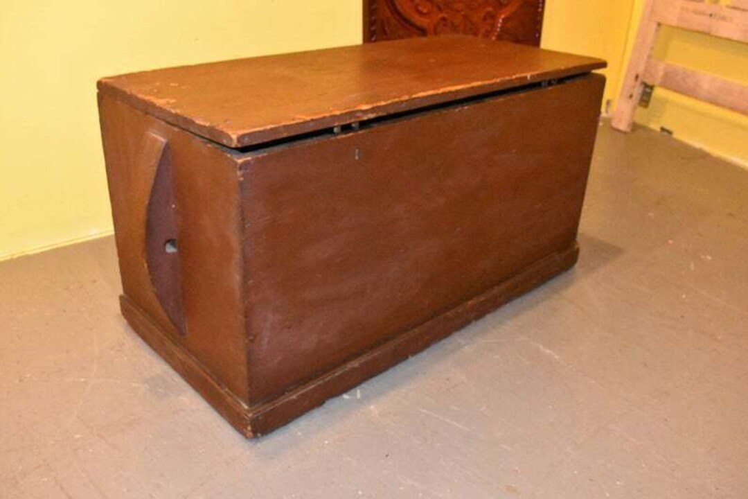 19th Century Primitive Antique Blanket Box Bedroom Chest Folk - Etsy
