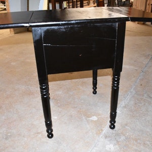 Antique Empire Style Drop Sides Table With Turned Legs Dark - Etsy