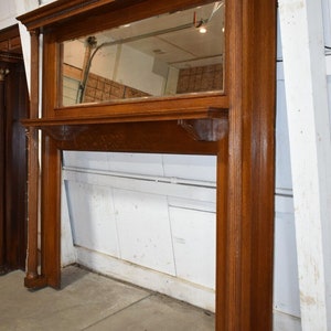 Large Antique Quarter Sawn Oak Fireplace Mantel, Scranton PA - Etsy
