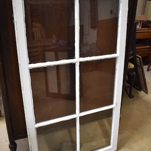 Antique 6 Pane Farmhouse Window Pane, White Frame - Etsy