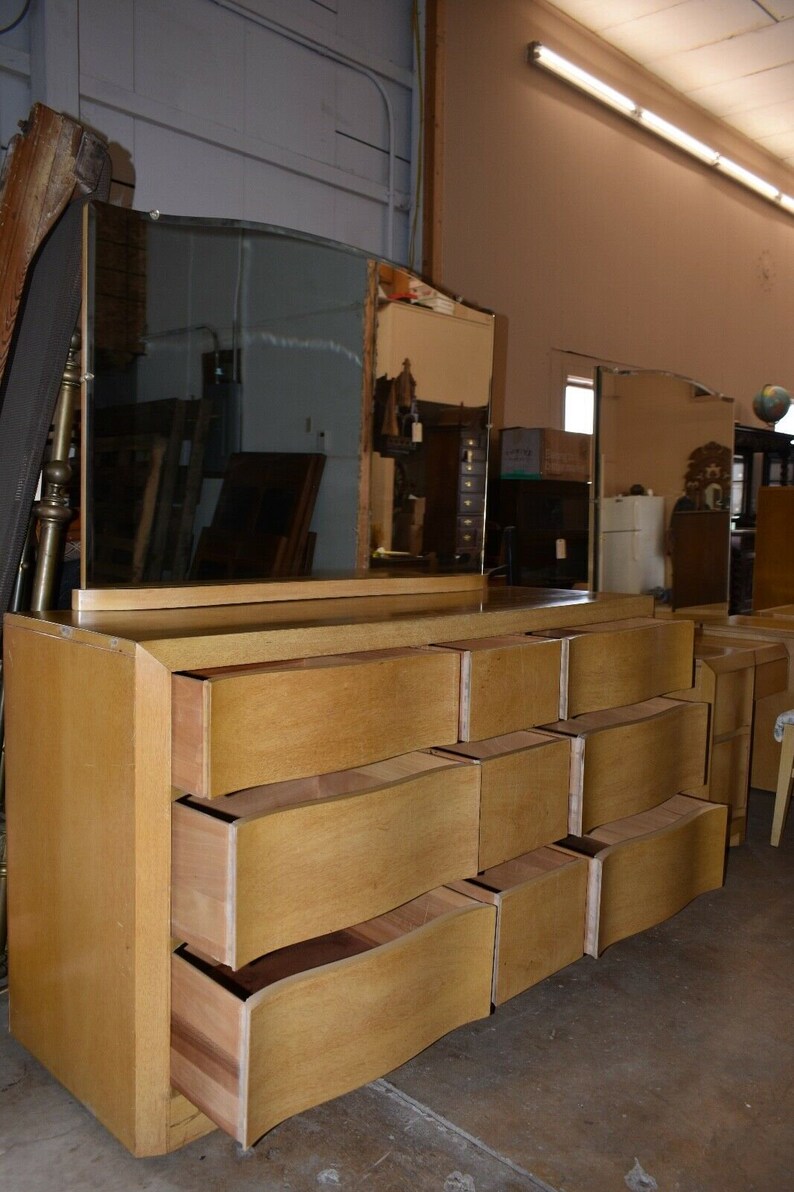 Mid Century Modern Basic Witz Co Blonde Bedroom Furniture Set - Etsy