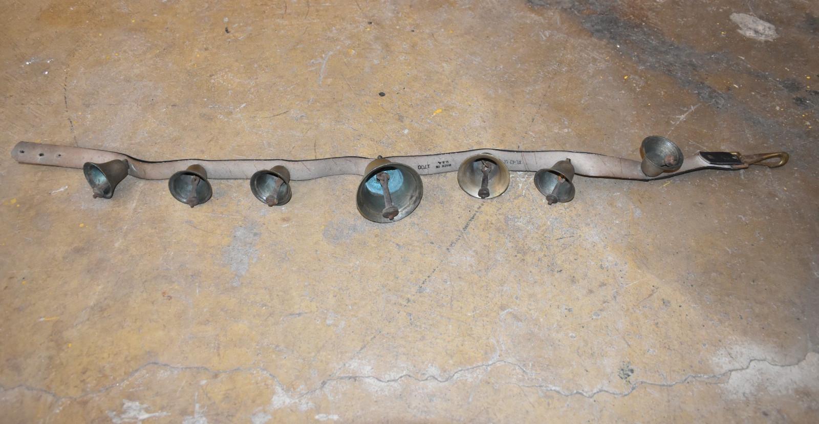 Vintage Graduated Brass Horse Sleigh Bells Strap Equestrian Harness 42 ...