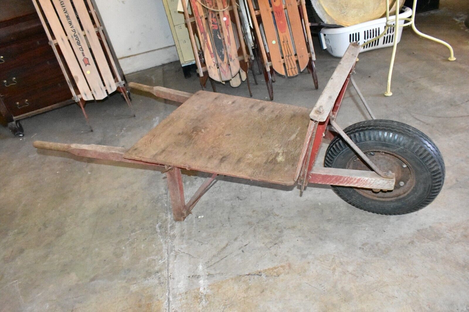 Primitive Antique Wheelbarrow Cart 3 Jackson Manufacturing Harrisburg ...