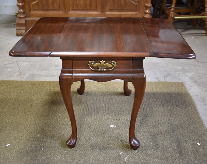 End Tables, Vintage Drop Sides End Side Table by Mersman, Queen Ann ...