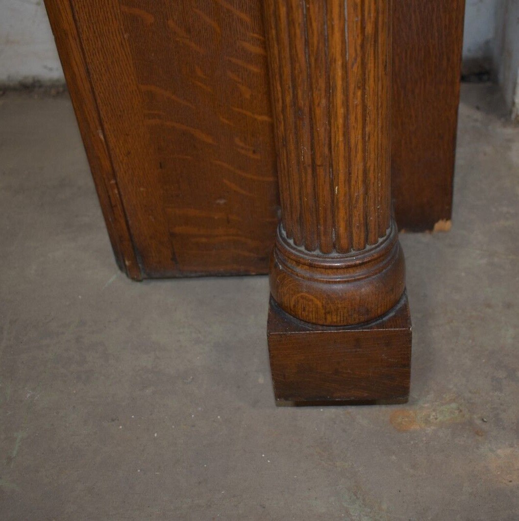 Large Antique Quarter Sawn Oak Fireplace Mantel, Scranton PA - Etsy