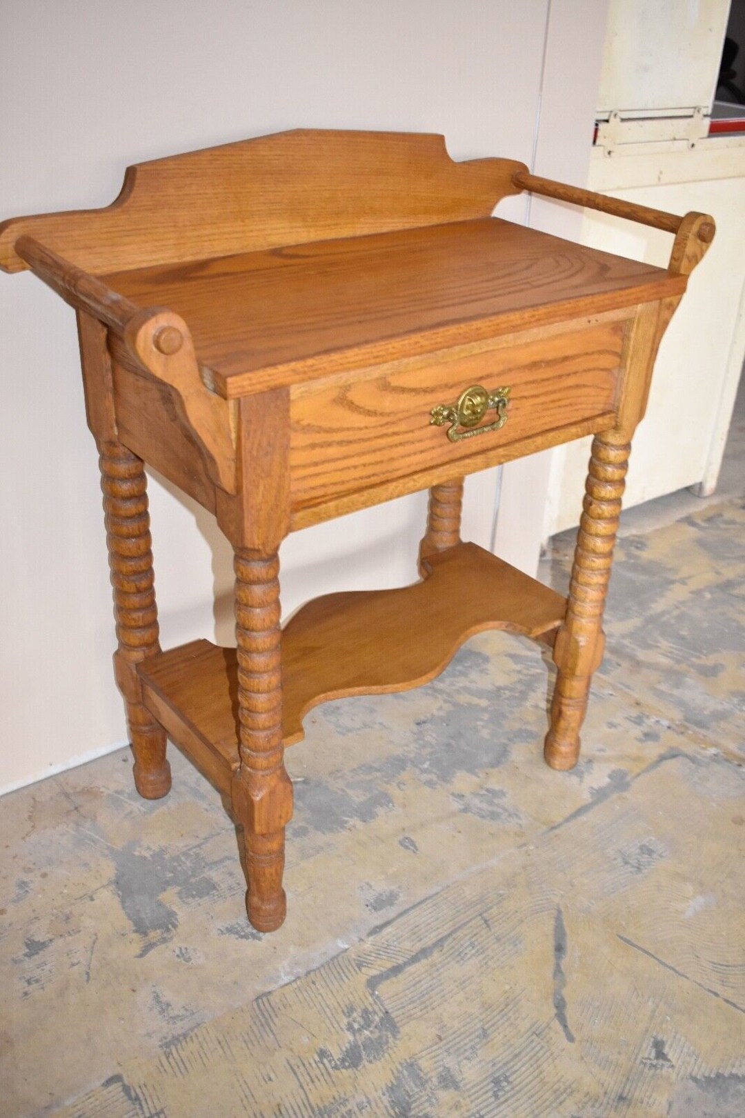 Vintage Solid Oak Wash Stand Commode Table - Etsy