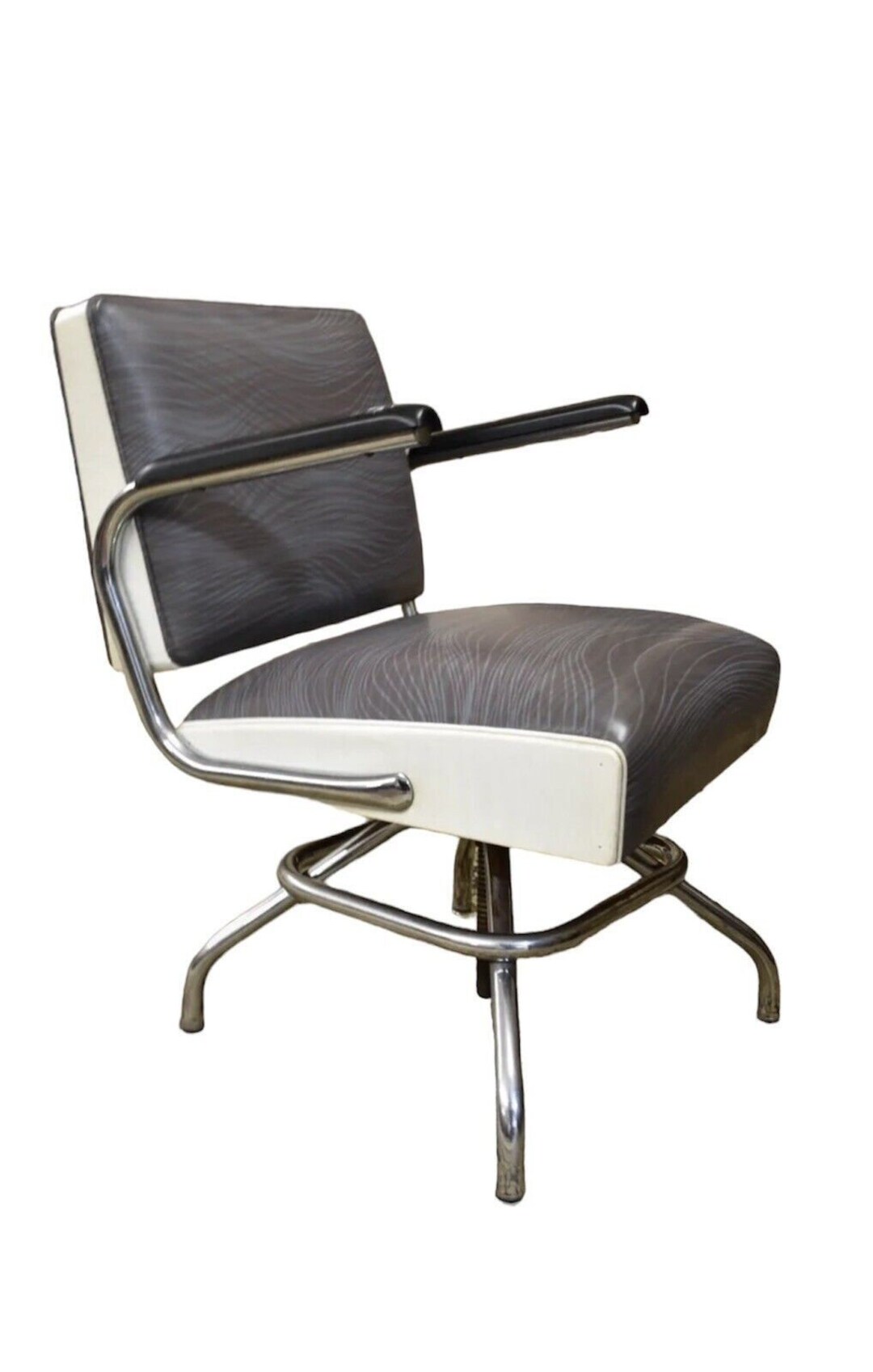 Mid Century Swivel Arm Chair, Adjustable Height - Etsy