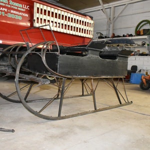 Antique Signed Minter & Stafford 4 Passenger Horse Drawn Sleigh, Farm ...