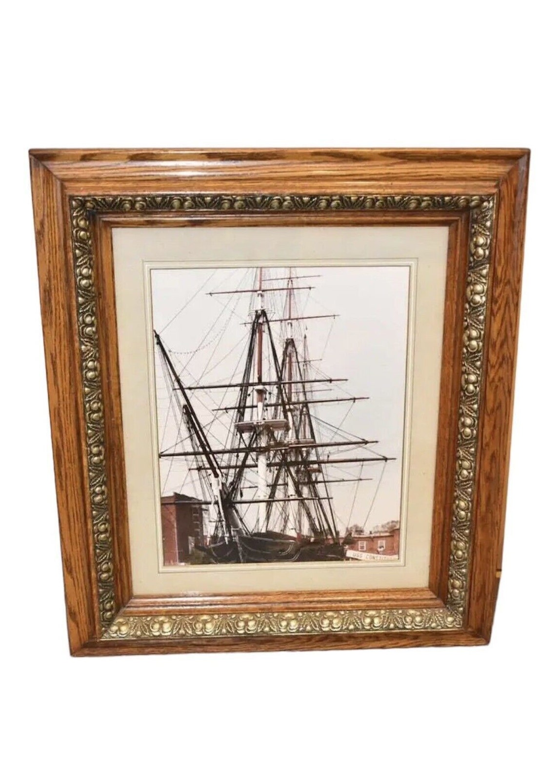 Antique Vintage USS Constitution Framed Ship Nautical Print - Etsy