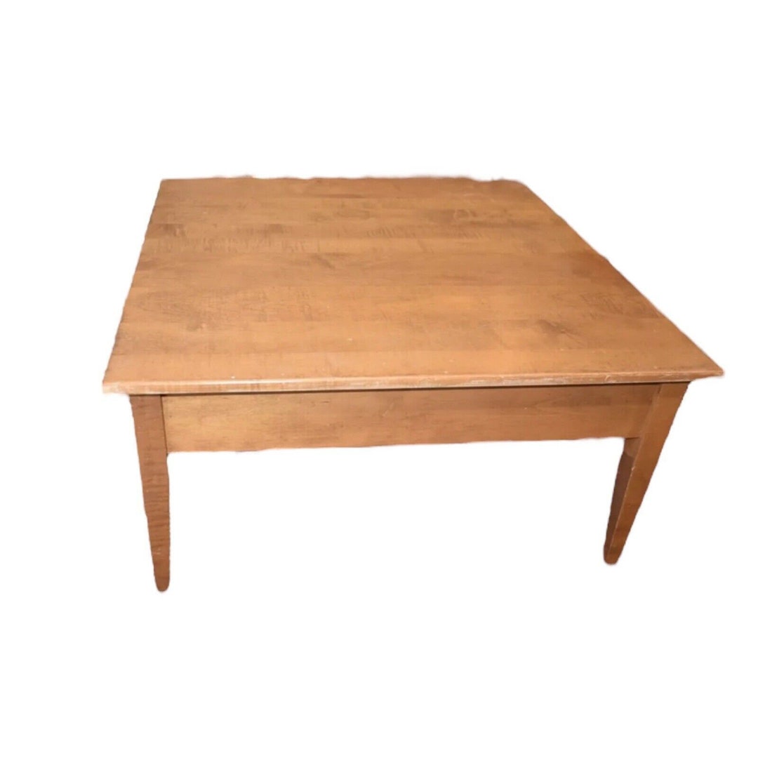 Square Solid Maple Coffee Table - Etsy