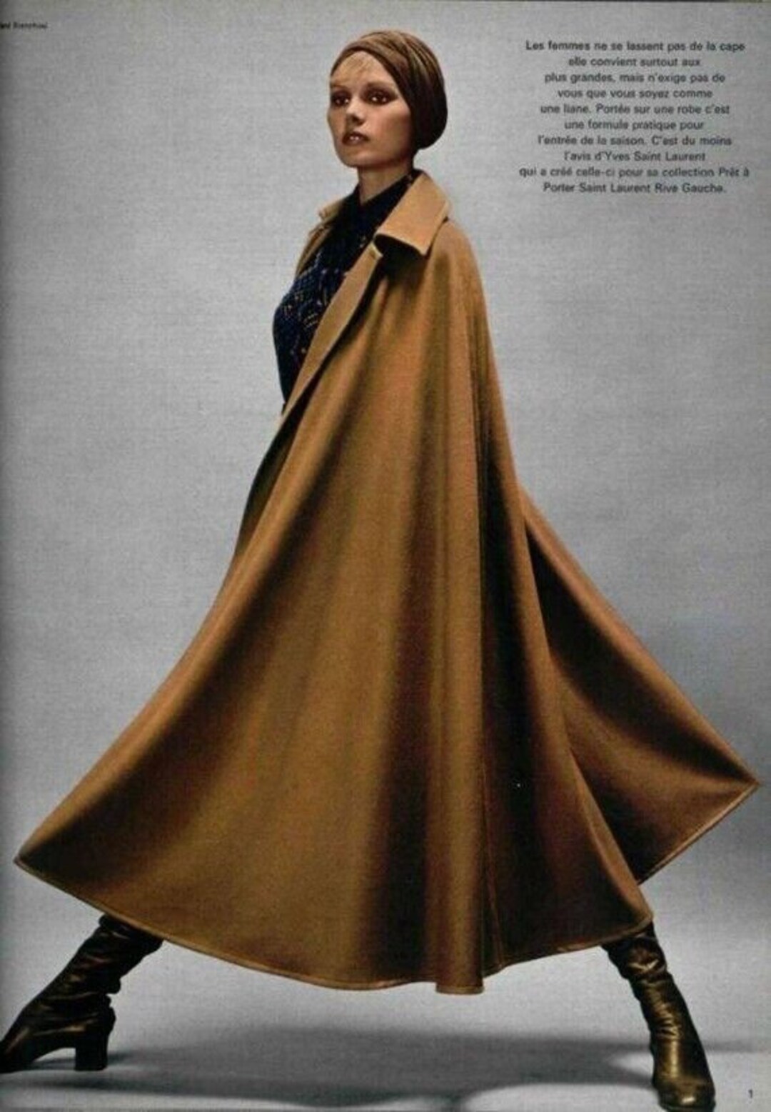 1970s Saint Laurent Rive Gauche Camel Long Wool Collared Cloak - Etsy