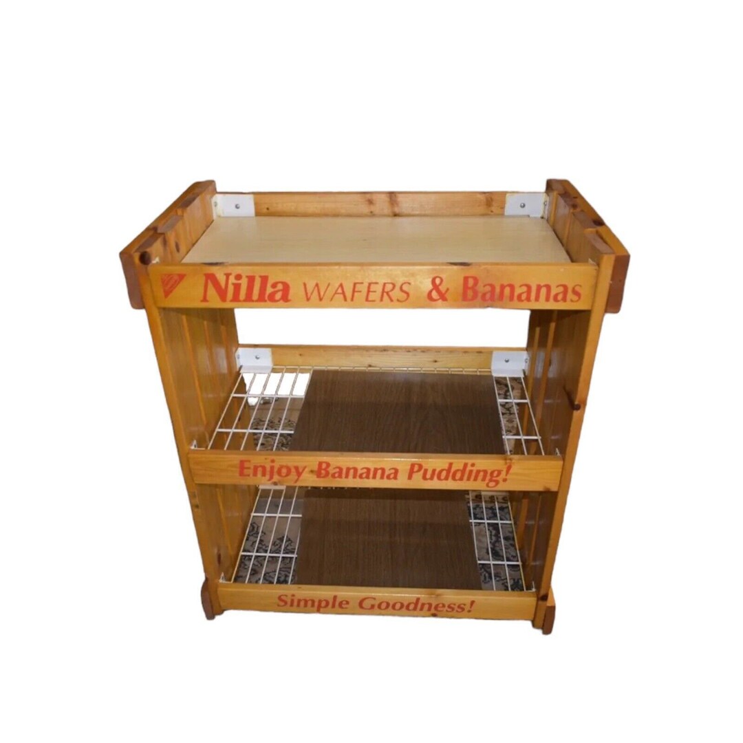 Vintage NABISCO Nilla Wafers Wood Advertising Display Rack, Kitchen ...