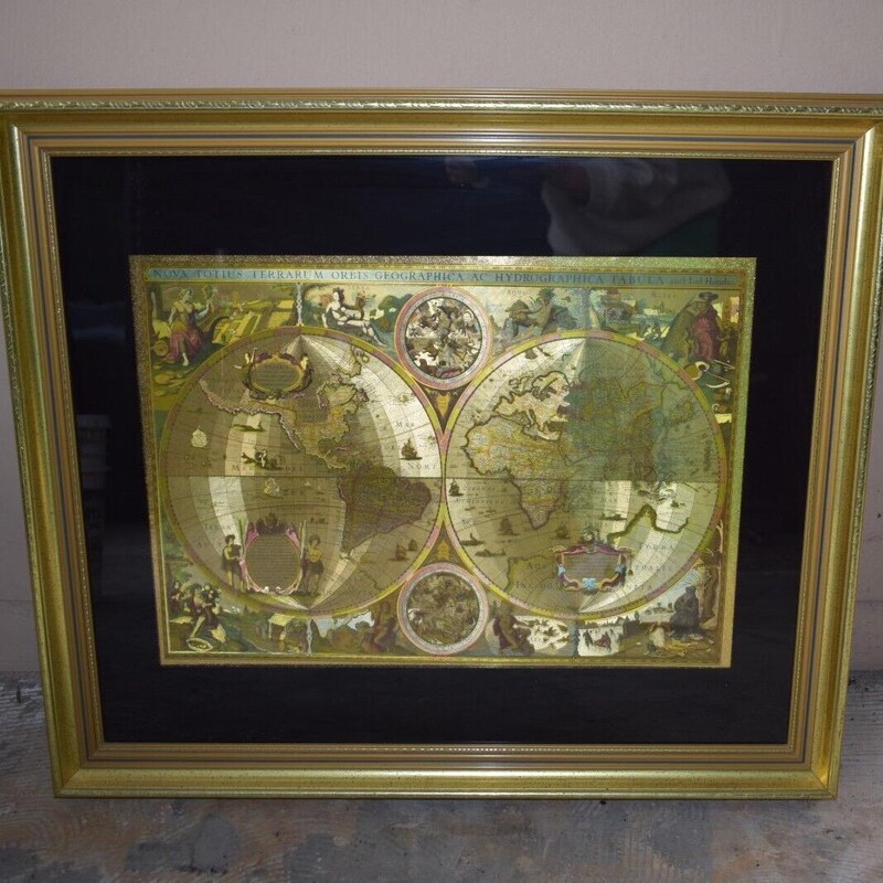 Gold Foil World Map - Etsy