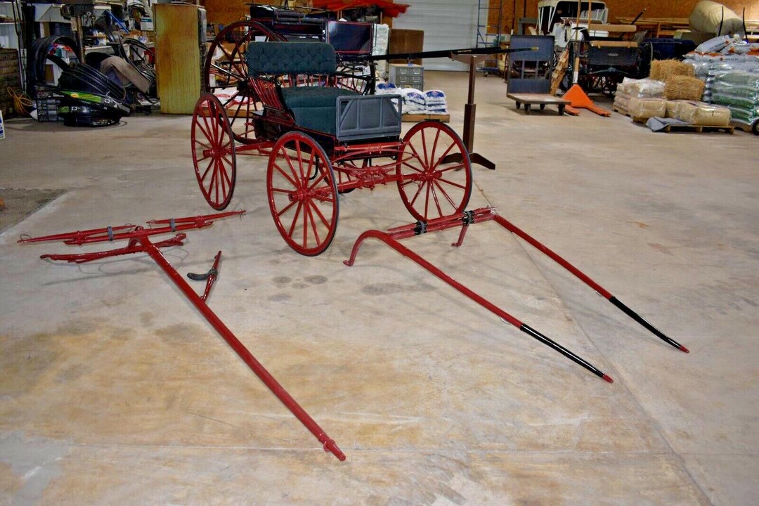 Restored Pony Runabout Carriage With Pole and Shafts, Walborn & Riker ...